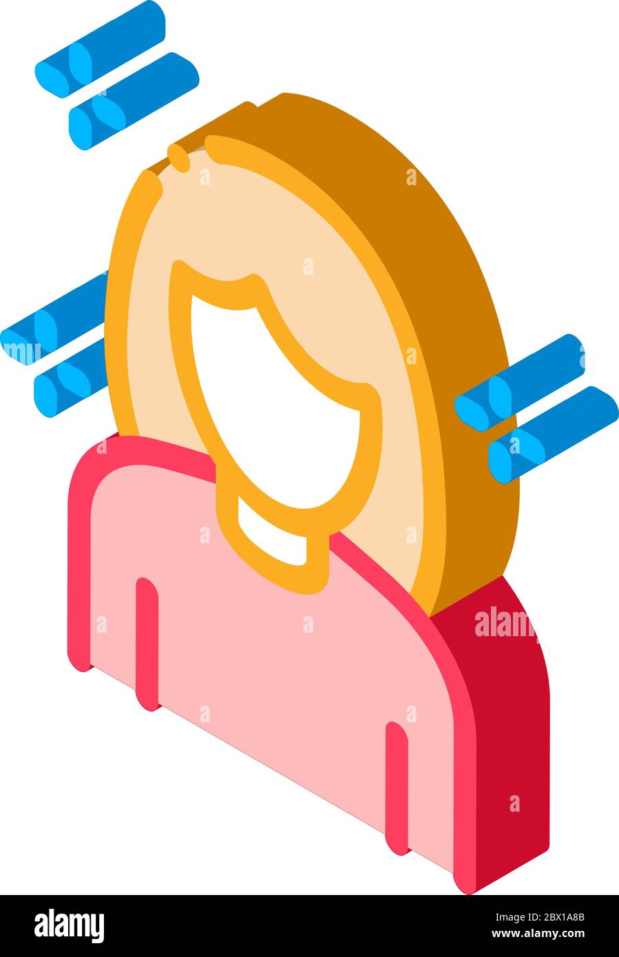 Woman Personal Care isometric icon vector illustration Stock Vector ...