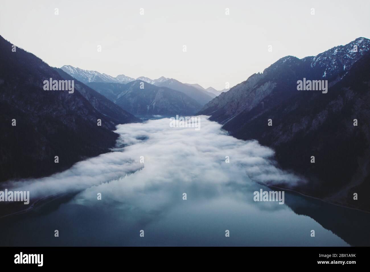Aerial view of Lake Plansee in Tyrol, Austria Stock Photo - Alamy