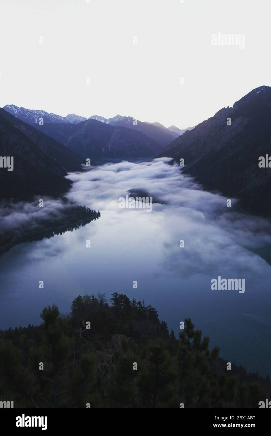 Aerial view of Lake Plansee in Tyrol, Austria Stock Photo - Alamy
