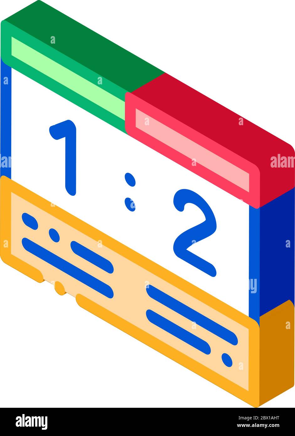 Soccer Scoreboard isometric icon vector illustration Stock Vector Image ...
