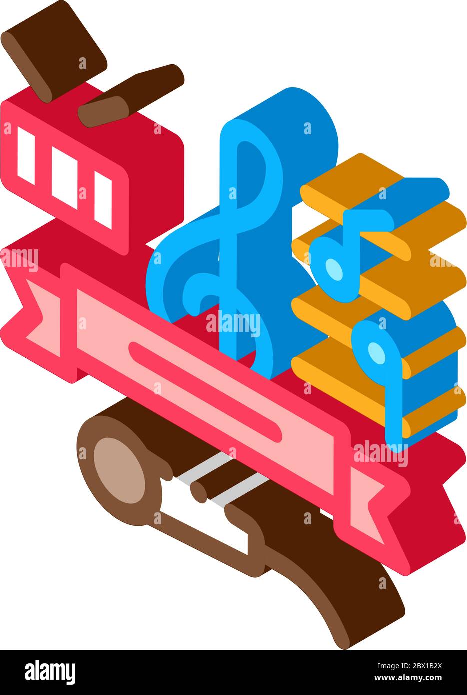 Music Lessons Graduation isometric icon vector illustration Stock ...