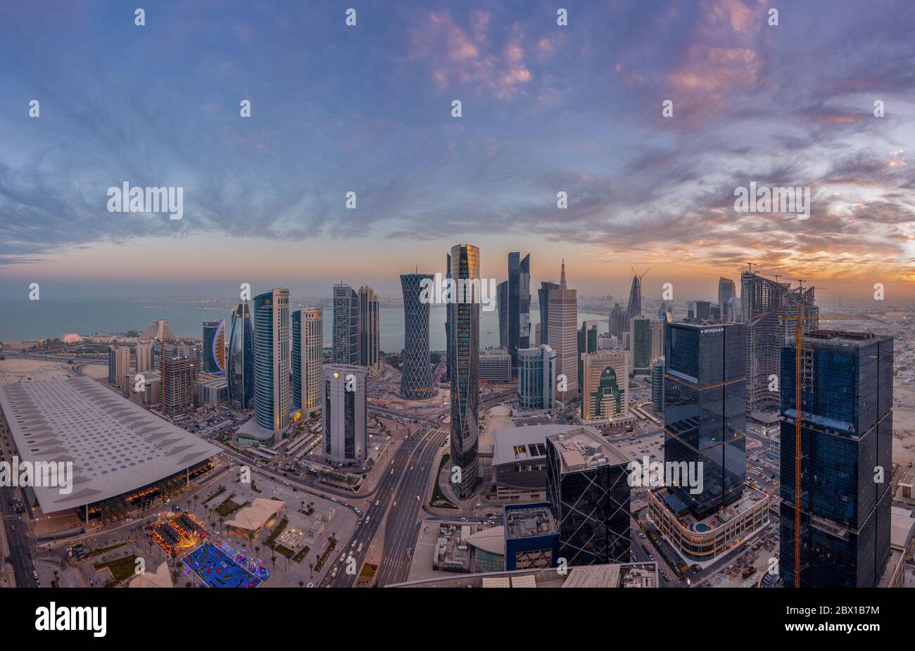 Aerial View of west bay area Doha City. Doha Buildings Stock Photo - Alamy