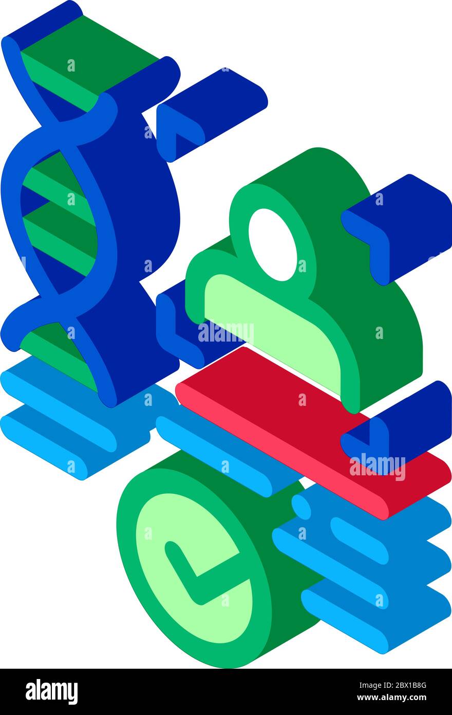 Confirmation Dna File isometric icon vector illustration Stock Vector ...