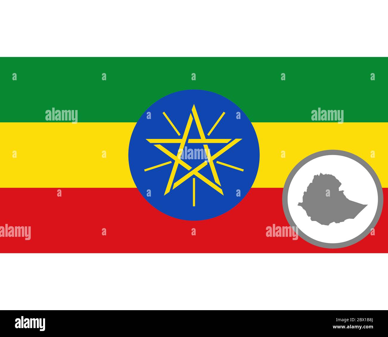 Flag and map of Ethiopia Stock Photo - Alamy