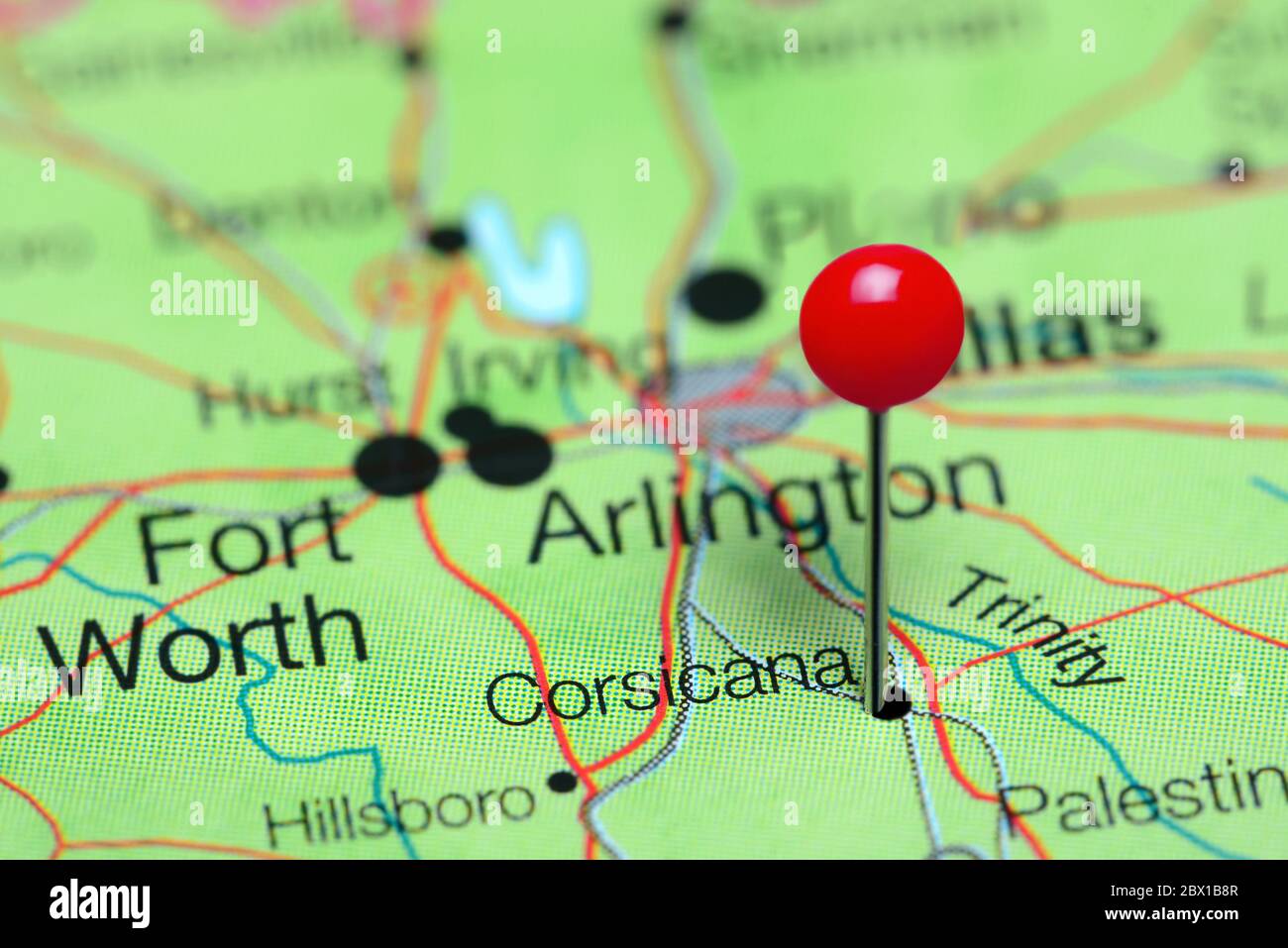 Corsicana on a map hi-res stock photography and images - Alamy
