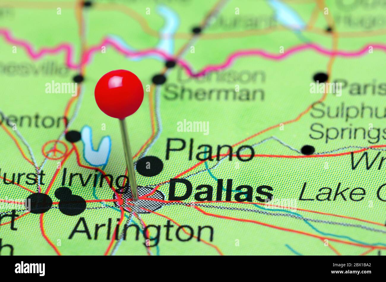 Dallas texas map hi-res stock photography and images - Alamy