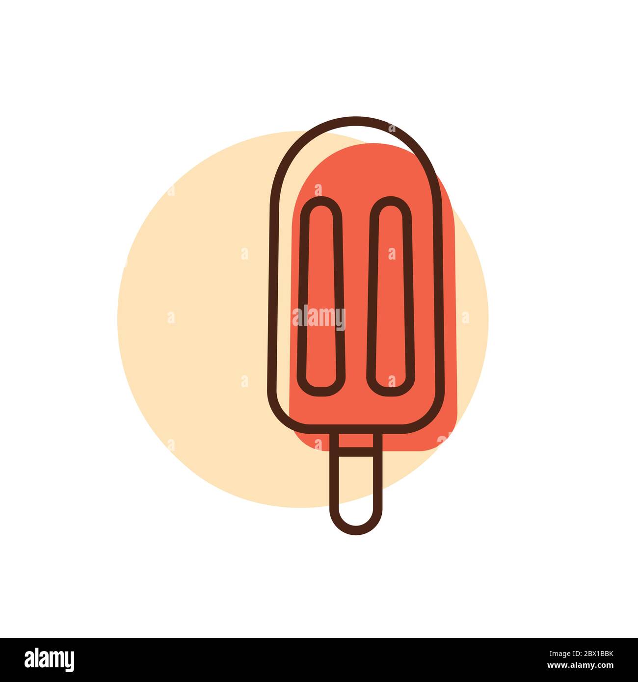 Popsicle vector icon. Fast food sign. Graph symbol for cooking web site ...