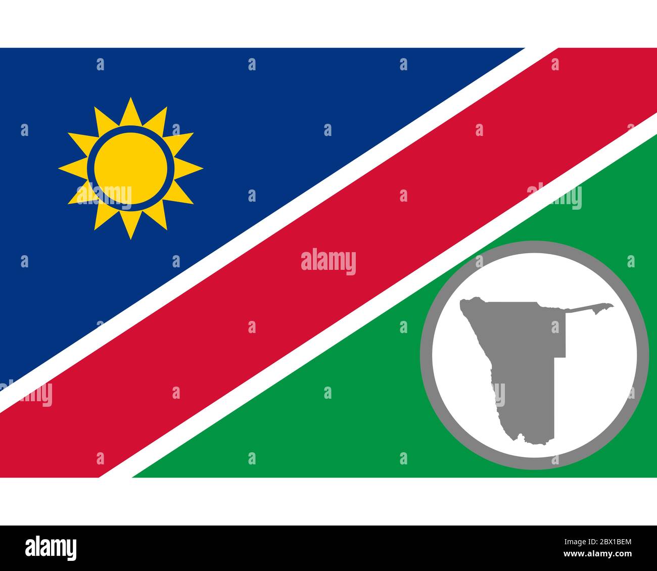 Flag and map of Namibia Stock Photo - Alamy