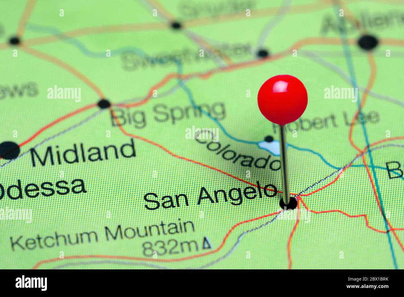 Map of san angelo texas hi-res stock photography and images - Alamy