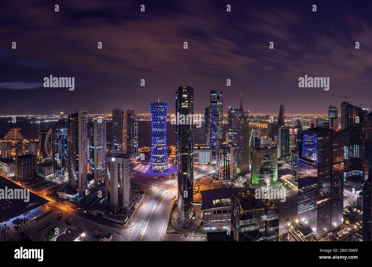 Aerial View of west bay area Doha City. Doha Buildings Stock Photo - Alamy
