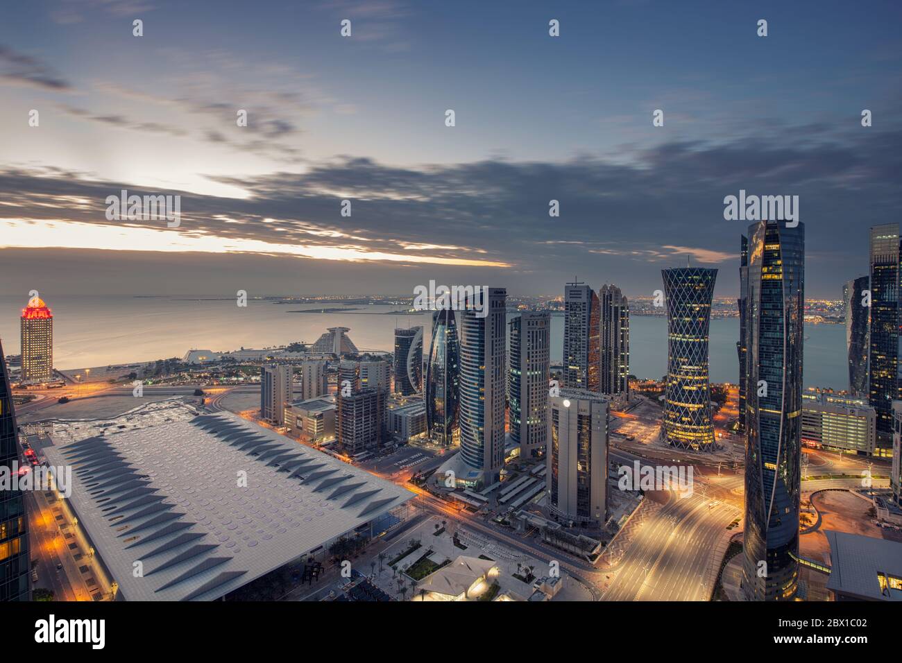 Aerial View of west bay area Doha City. Doha Buildings Stock Photo - Alamy