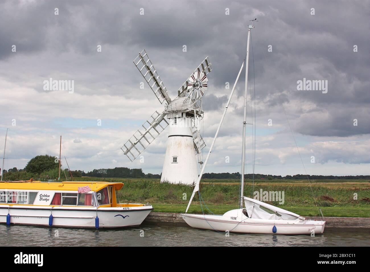 Norfolk Windmills on the Norfolk Broads Stock Photo - Alamy