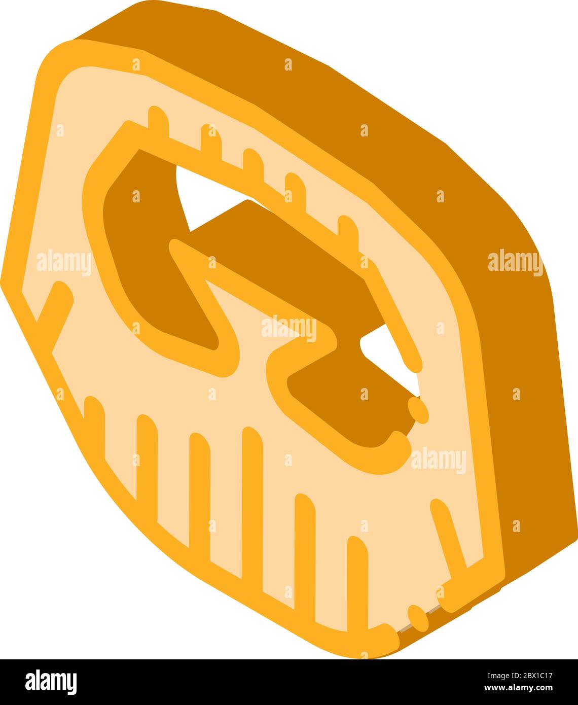 Short Beard Mustache isometric icon vector illustration Stock Vector ...