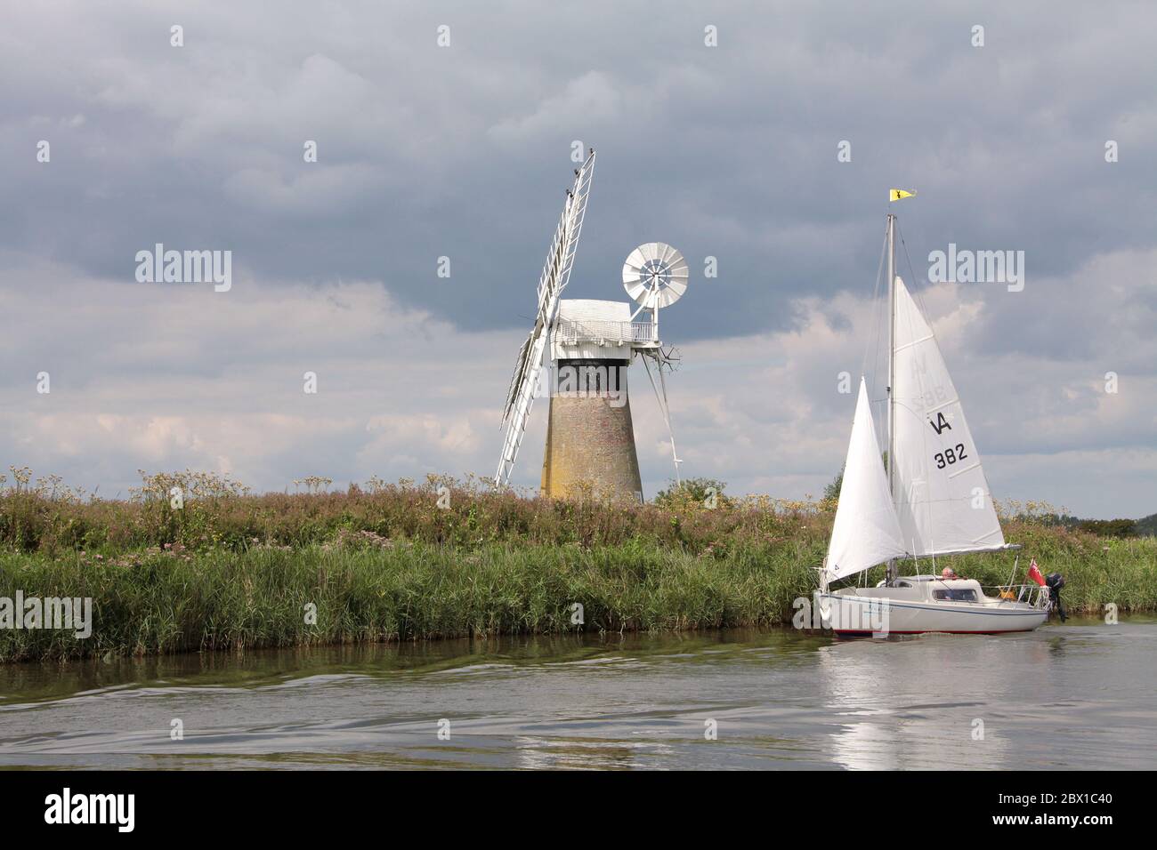 Norfolk Windmills on the Norfolk Broads Stock Photo - Alamy