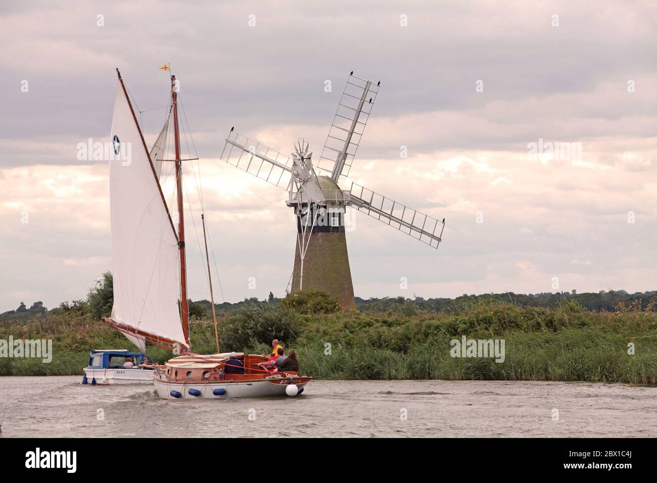 Norfolk Windmills on the Norfolk Broads Stock Photo - Alamy