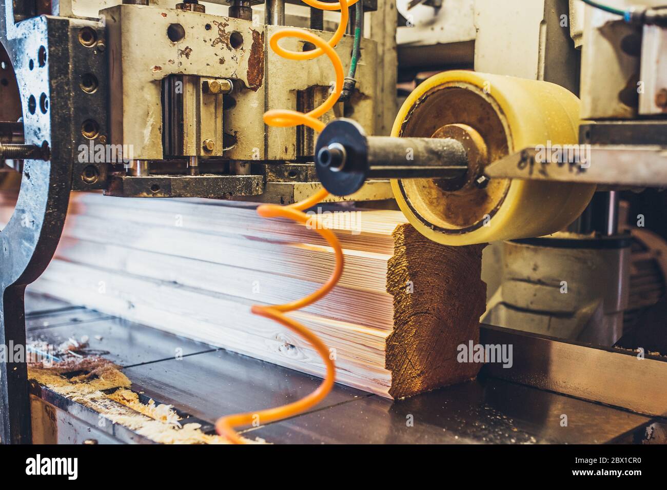 Woodworking factory - the production of building materials from timber ...