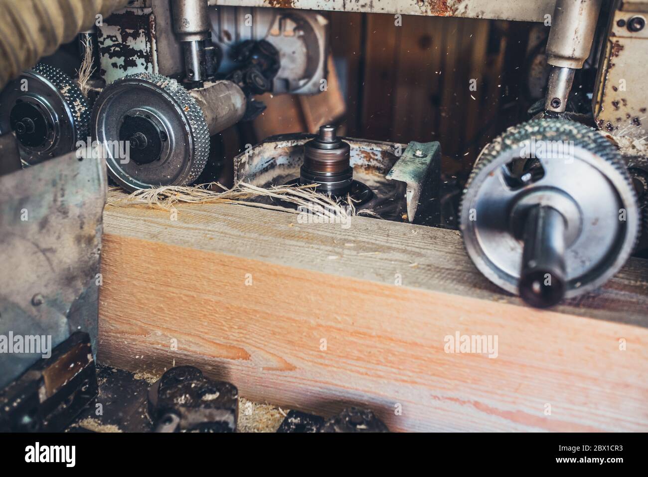 Woodworking factory - the production of building materials from timber ...