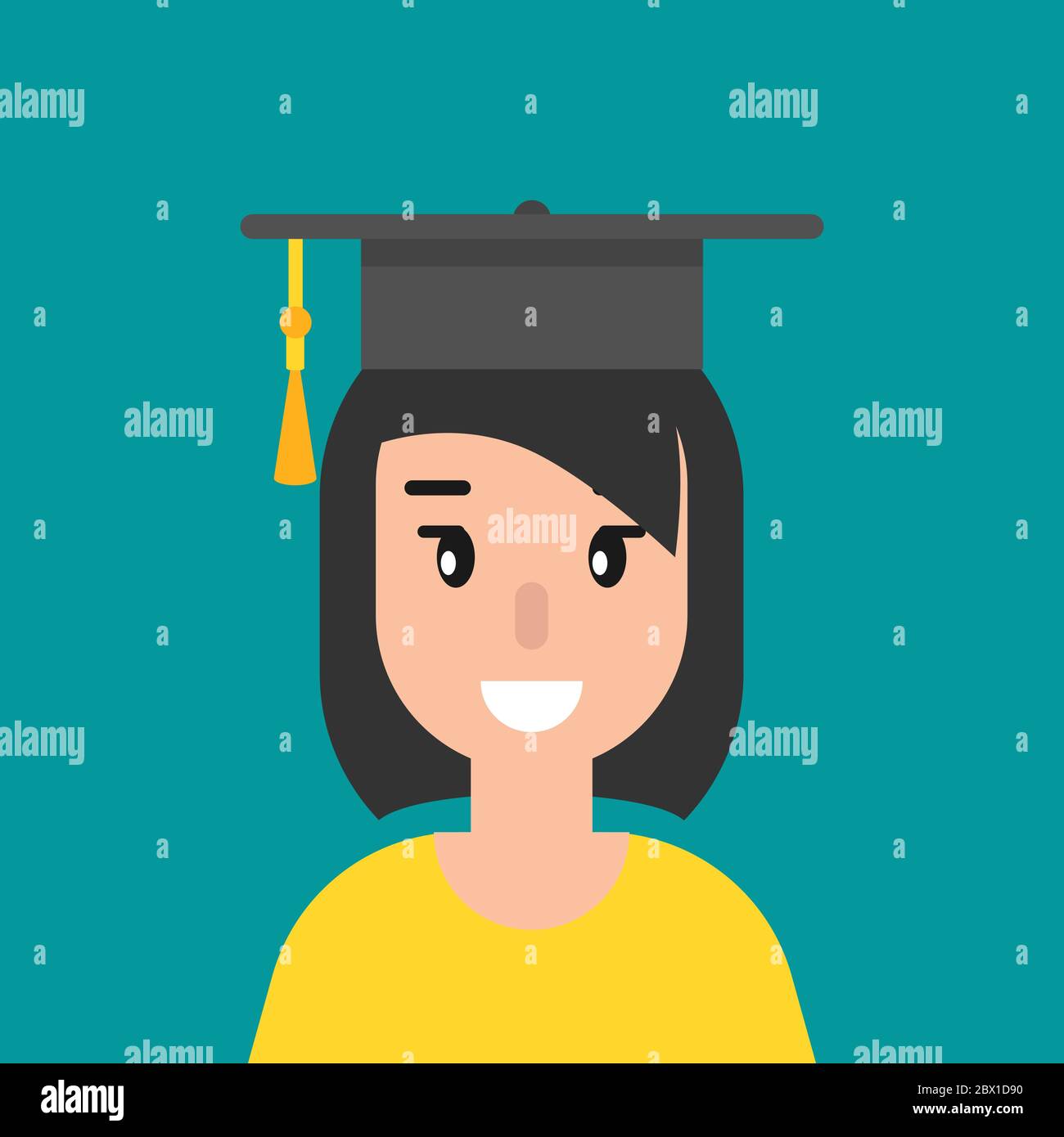 Avatar girl graduation cap hi-res stock photography and images - Alamy