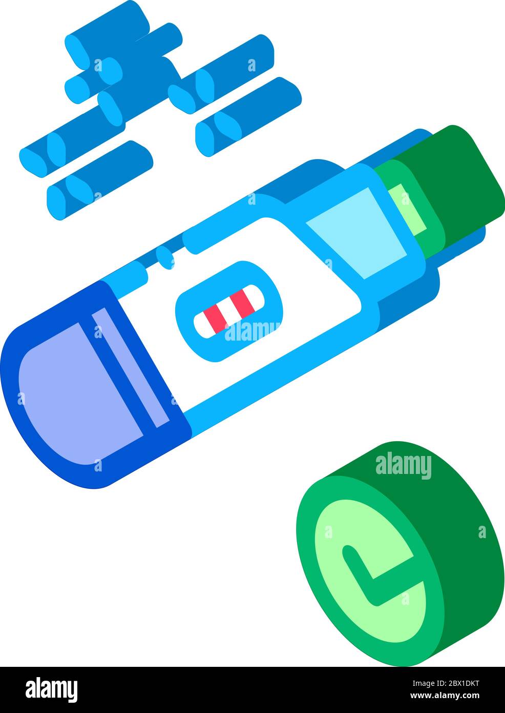 Positive Pregnancy Test isometric icon vector illustration Stock Vector ...