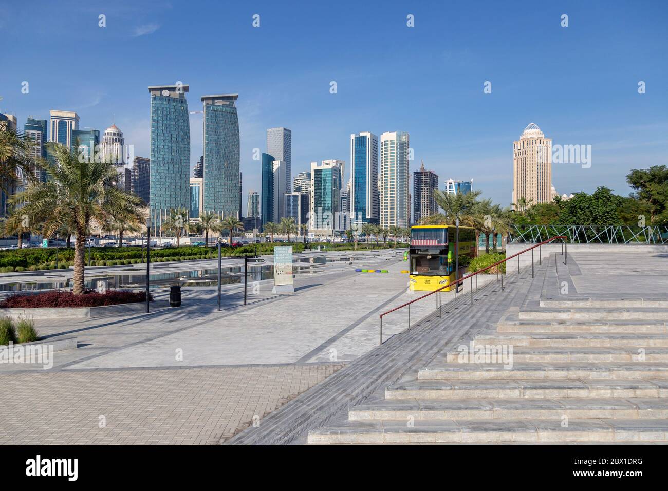 Corniche road West Bay Doha, The popular exercise location known for ...