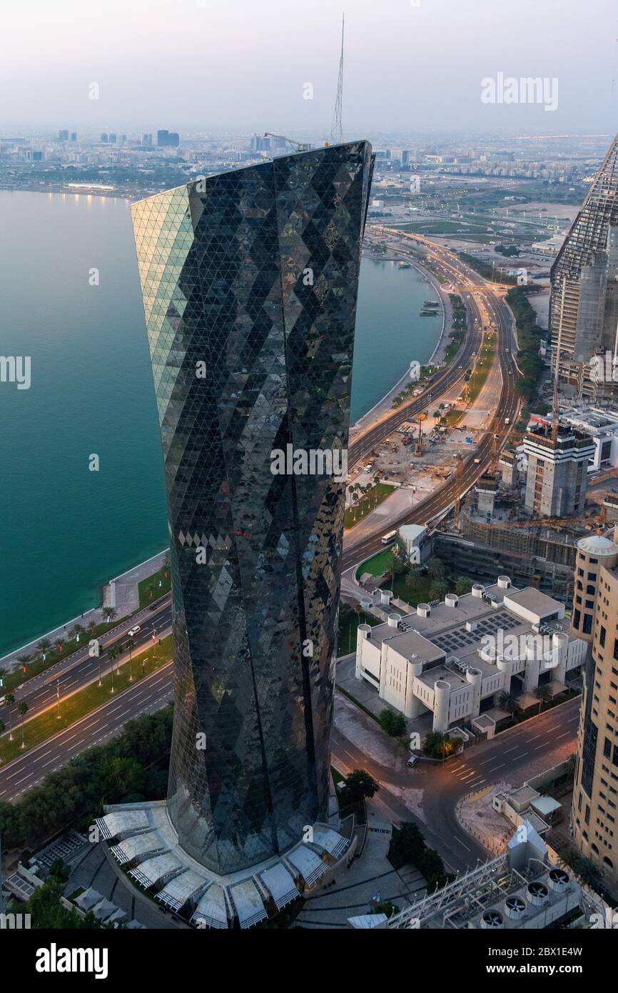 Beautiful Sky line view of West bay Financial Hub of Doha City Stock ...