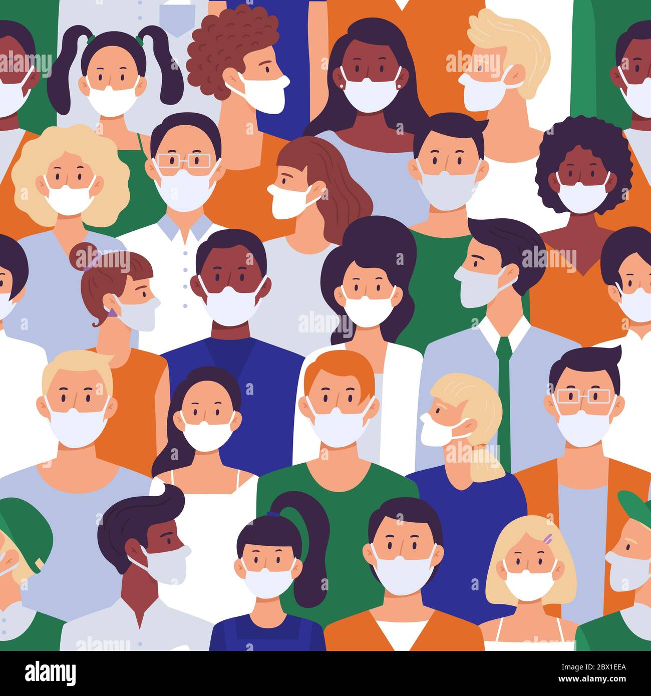 People crowd in face masks. Covid-19 caution, infection safety and ...