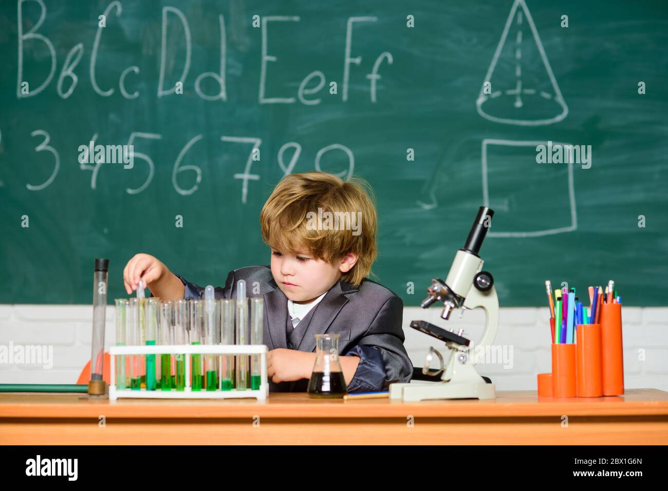 microscope at lab. student do science experiment with microscope in lab ...