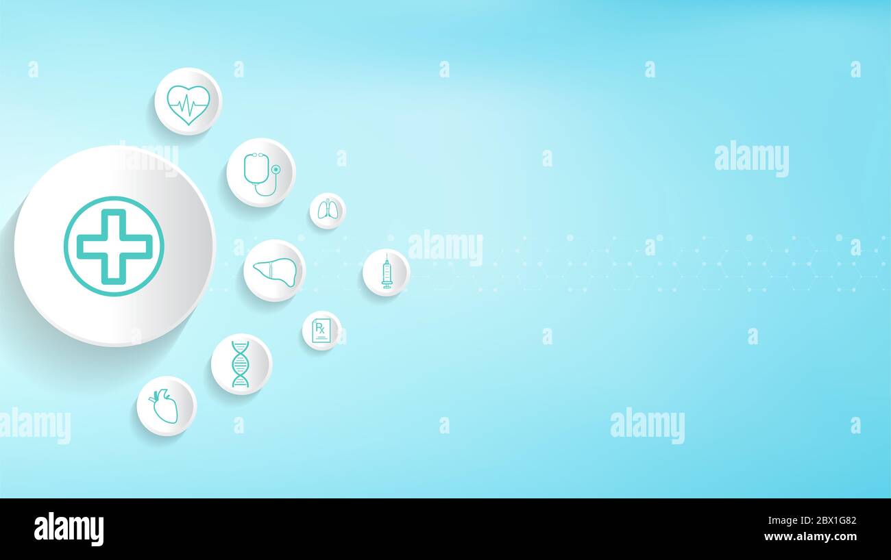 Geometric symbol background In blue tones (medical Stock Photo - Alamy