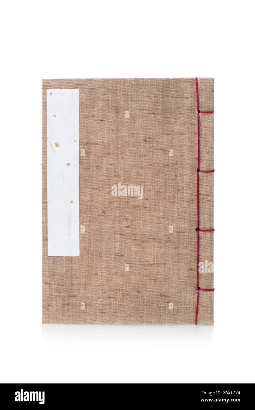 vintage style of Japanese stab binding isolated over white background ...