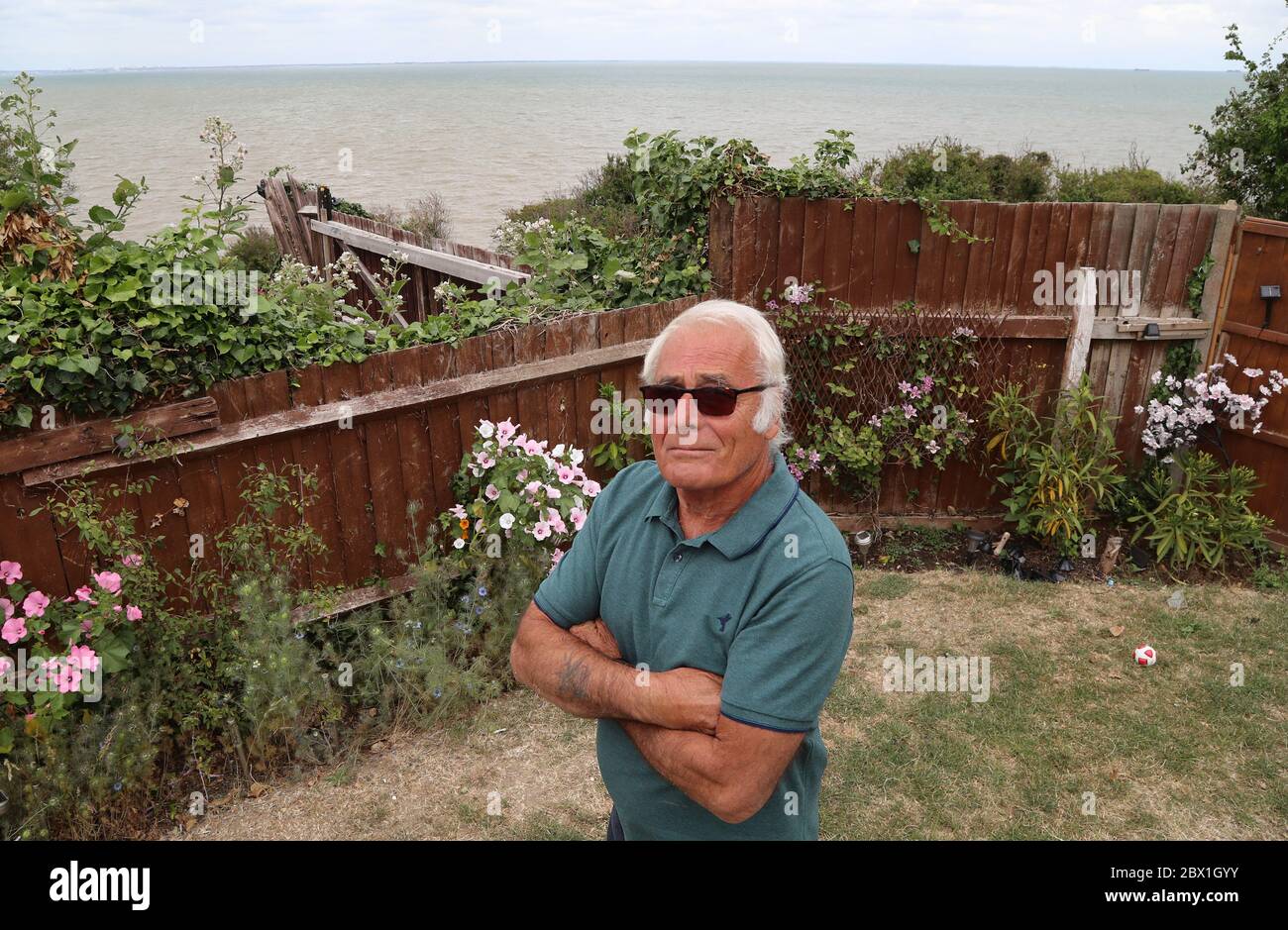 Ed cane in his garden in eastchurch hi-res stock photography and images ...
