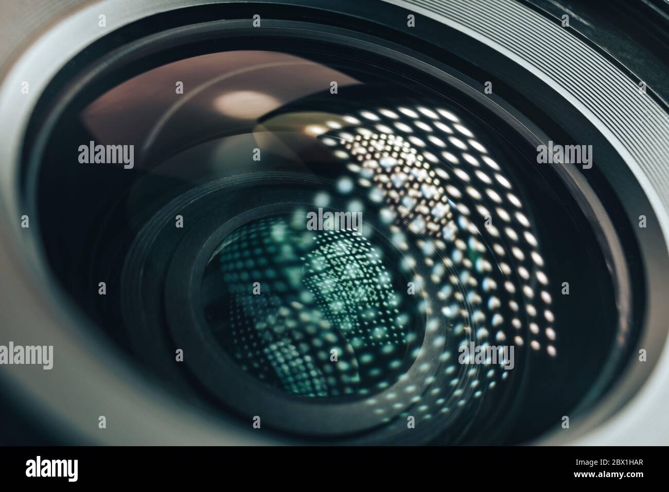 Beautiful camera lens with light reflection Background pattern for ...