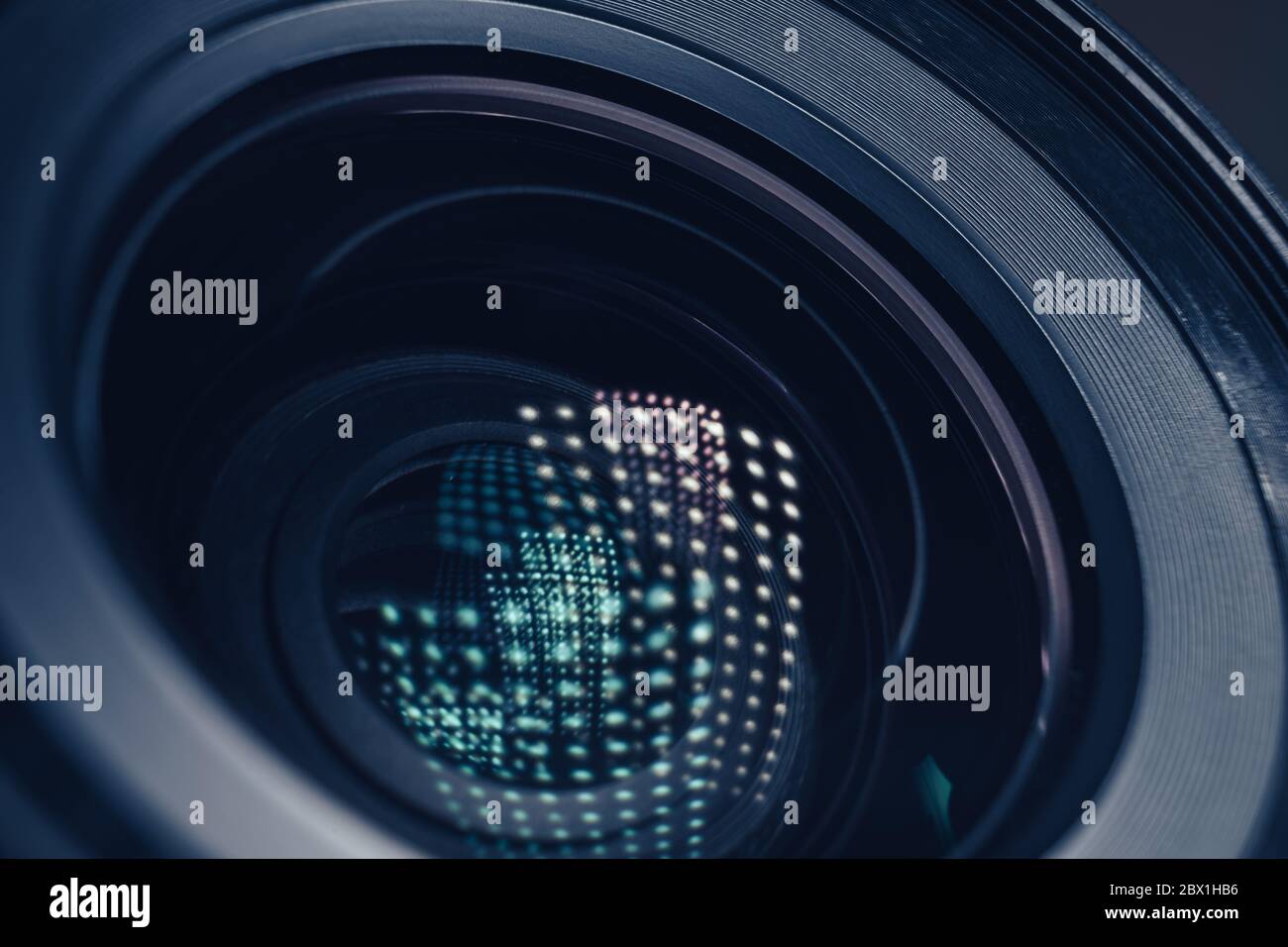 Beautiful camera lens with light reflection Background pattern for ...