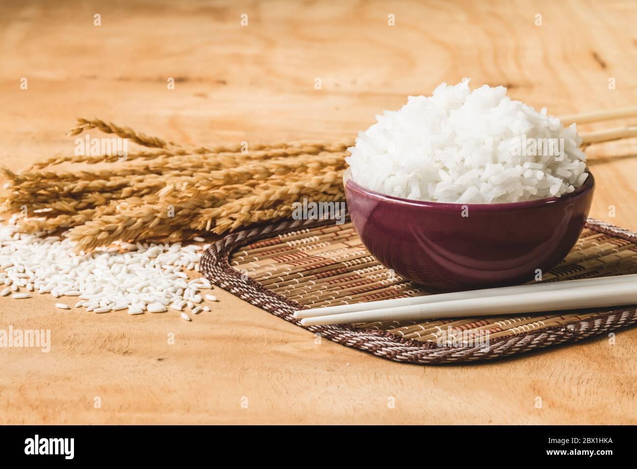 Cooked rice in bowl hi-res stock photography and images - Alamy