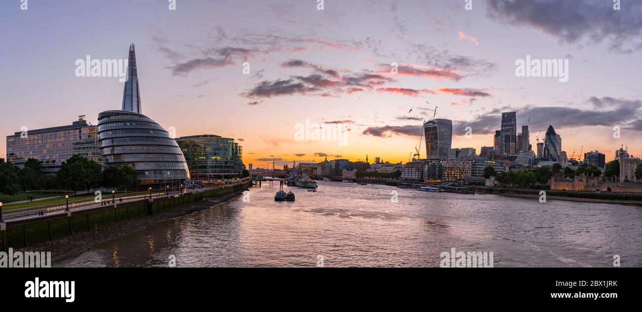 Modern high-rise buildings, More London Riverside, in the back The ...