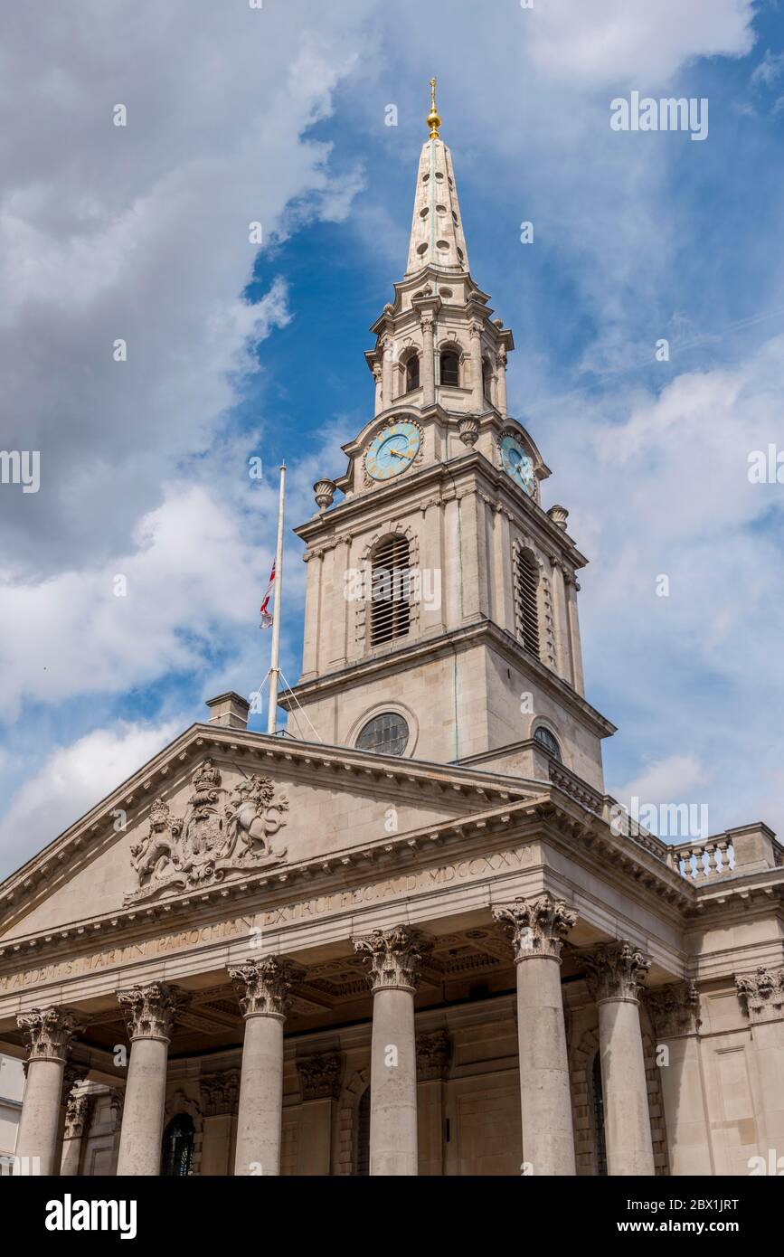 St. Martin-in-the-Fields Church, Trafalgar Square, London, England ...
