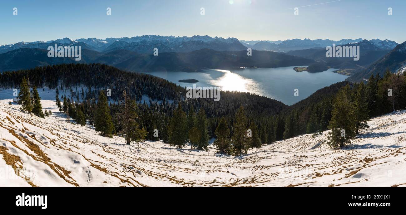 Walchensee in the foothills of the alps hi-res stock photography and ...