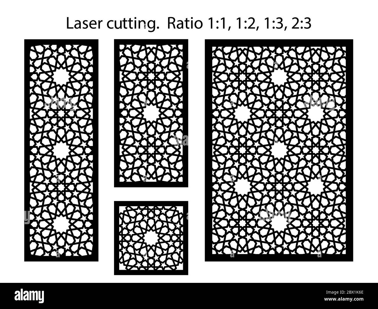 Arabic islamic decorative wall, screen, panel pattern with stars ...