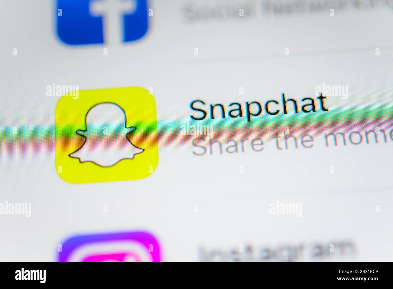 Snapchat app, social network, app icon, screenshot, smartphone, detail ...