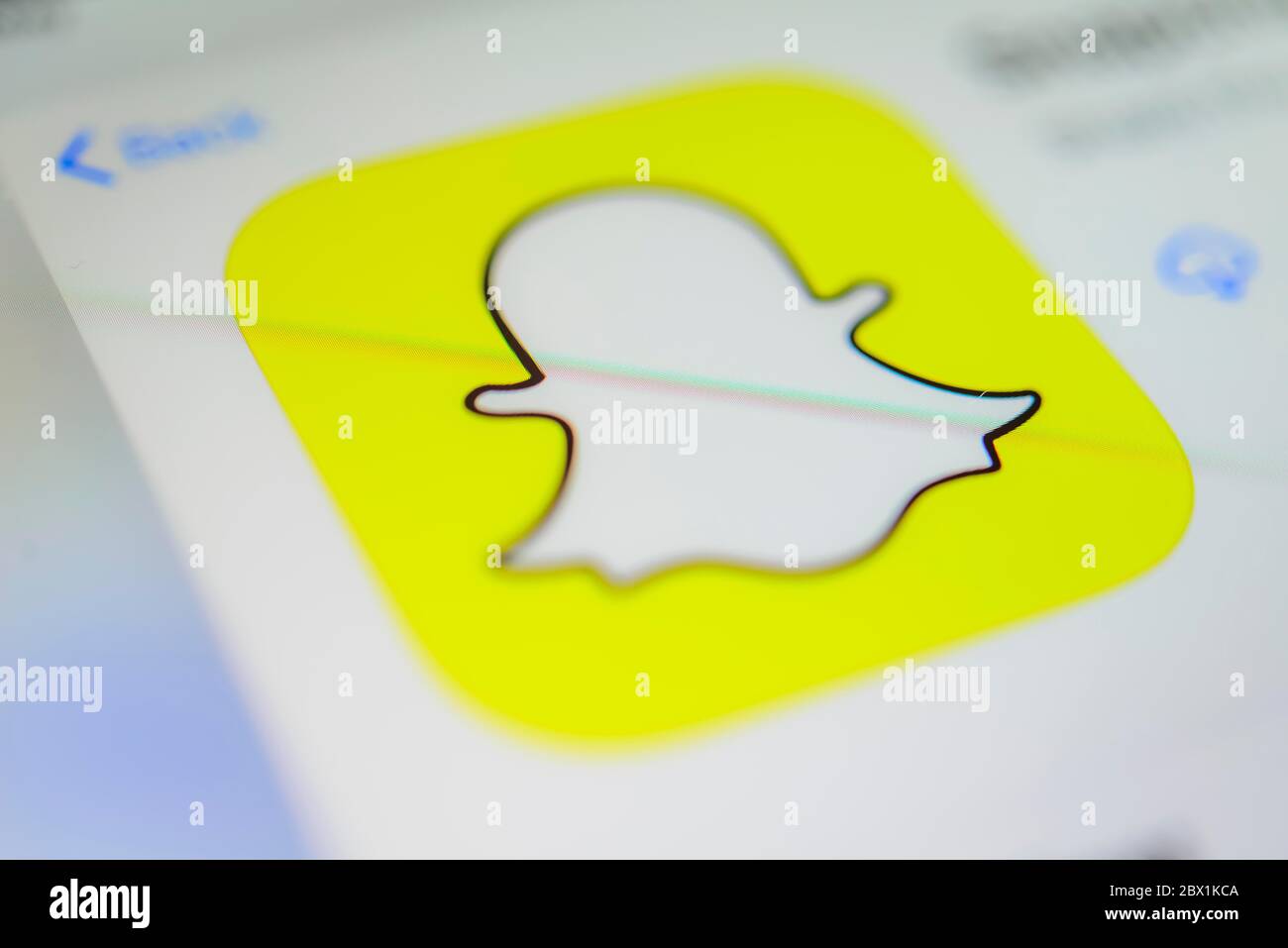Snapchat app, social network, app icon, screenshot, smartphone, detail ...
