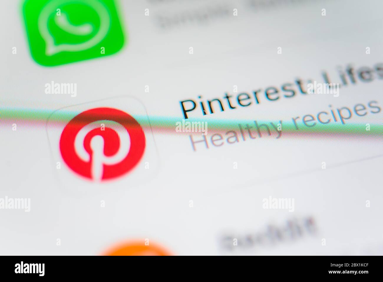 Pinterest App, social network, app icon, screenshot, smartphone, detail ...