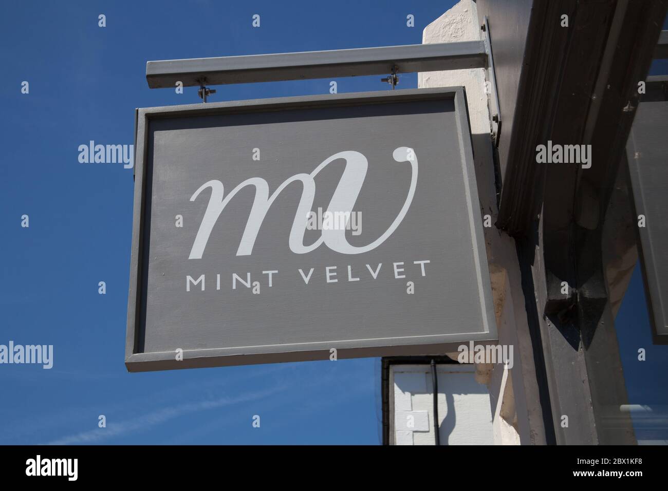 The Mint Velvet sign at a shop in Marlow in the UK Stock Photo - Alamy