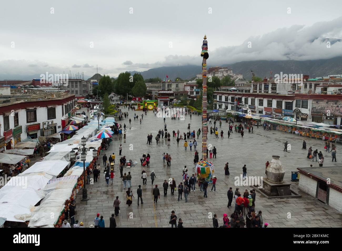 Lhasa, Tibet / China - August 20, 2012: the Barkhor Square in Lhasa ...