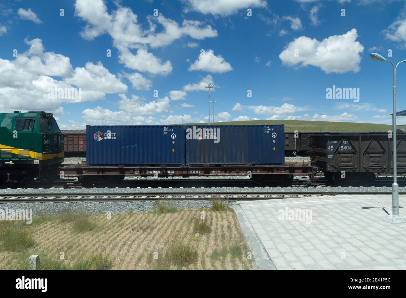 Tibet, China - 19 August 2012: The scenery of Naqu Railway Station of ...