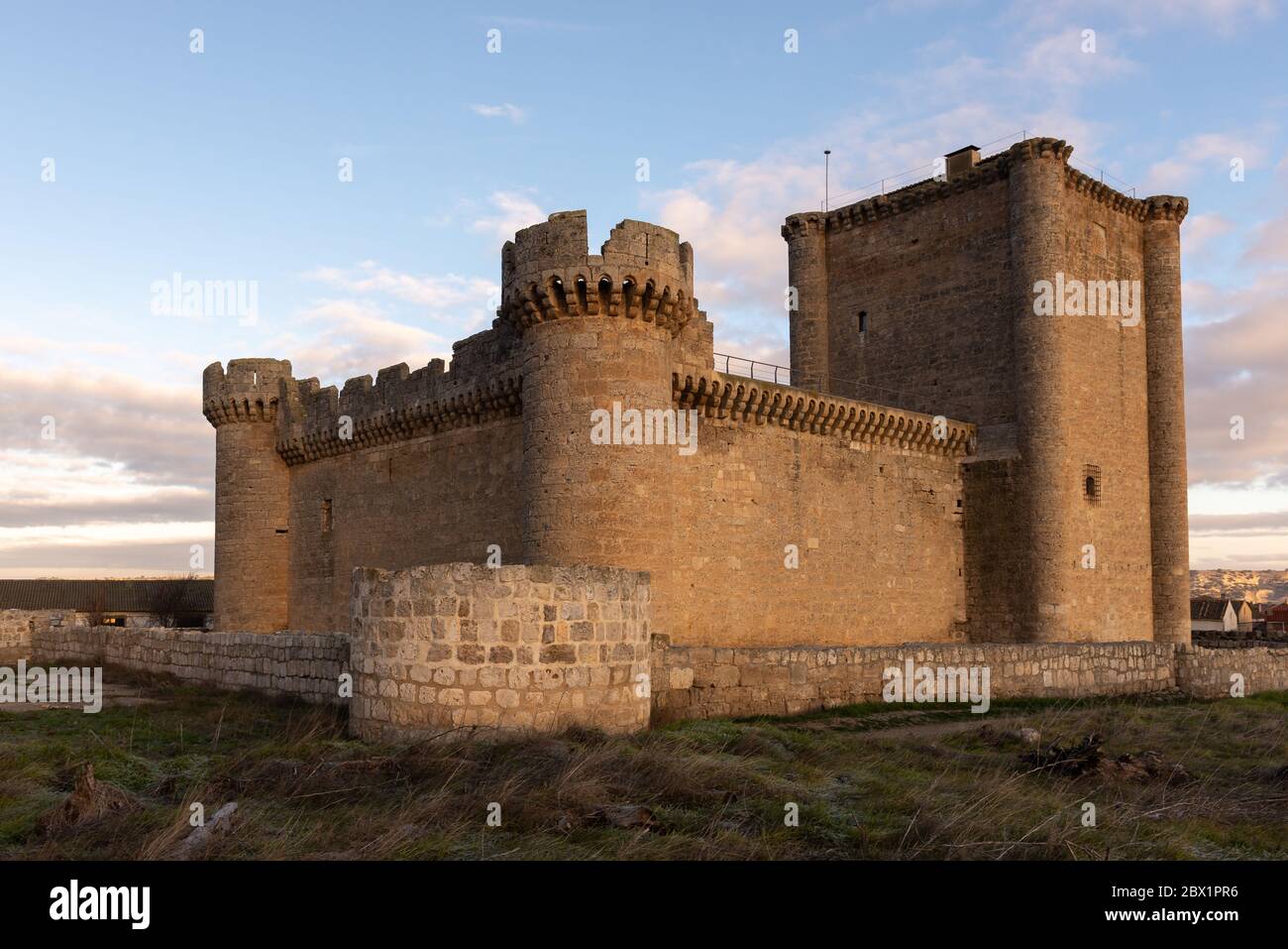 Castle of Villafuerte de Esgueva, Valladolid province, Spain Stock ...