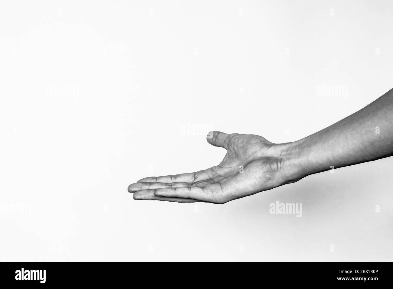 Open hand man hi-res stock photography and images - Alamy