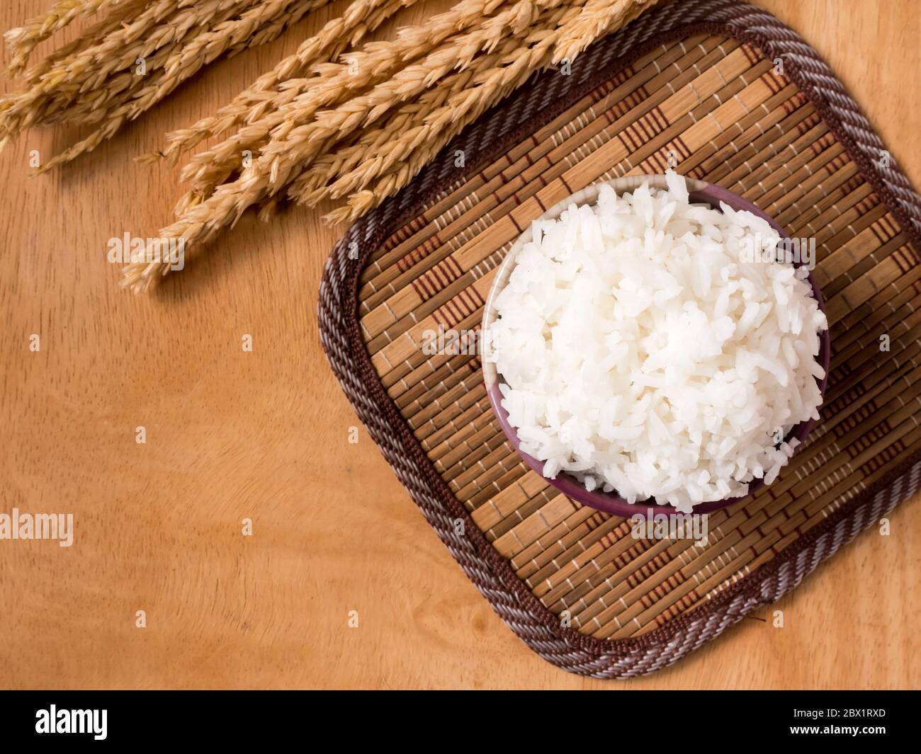 Cooked rice in bowl hi-res stock photography and images - Alamy