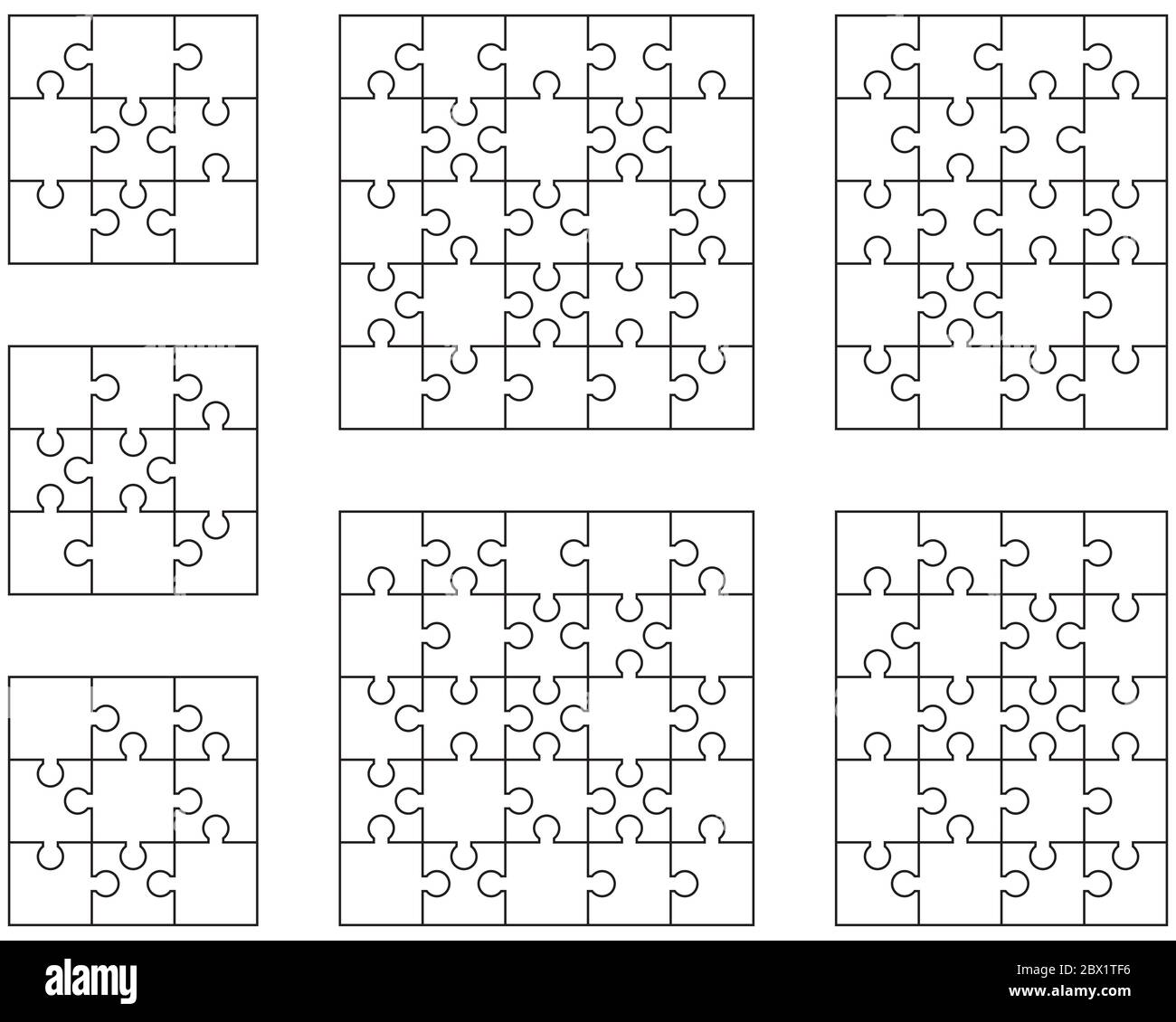 Separate pieces of colorful puzzle, seamless illustration Stock Photo ...