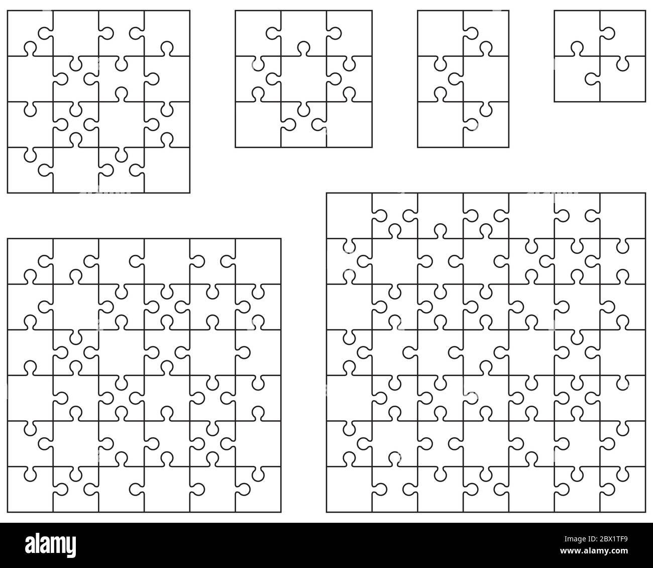 Separate pieces of colorful puzzle, seamless illustration Stock Photo ...