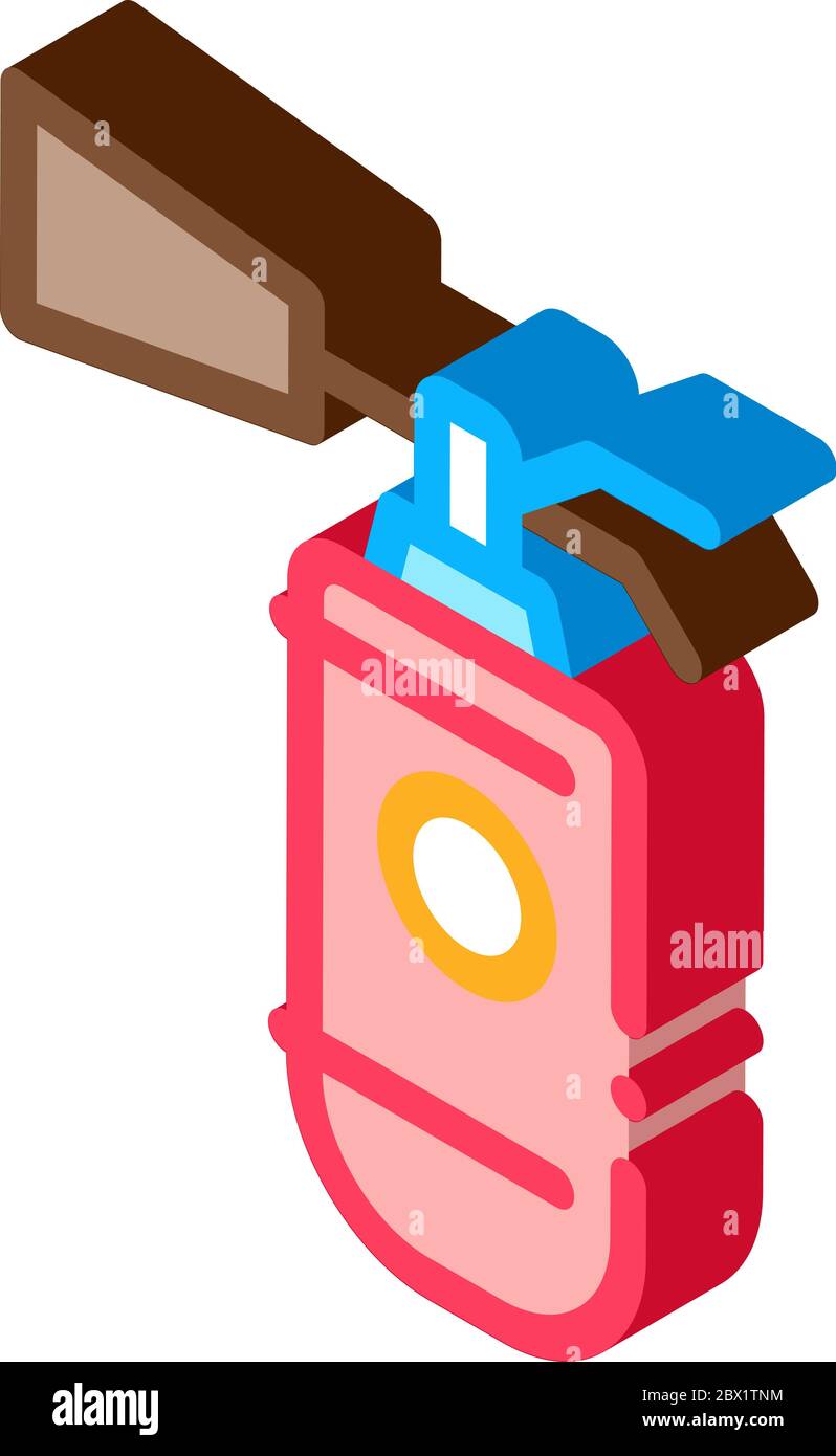 Fire Extinguisher Device isometric icon vector illustration Stock ...