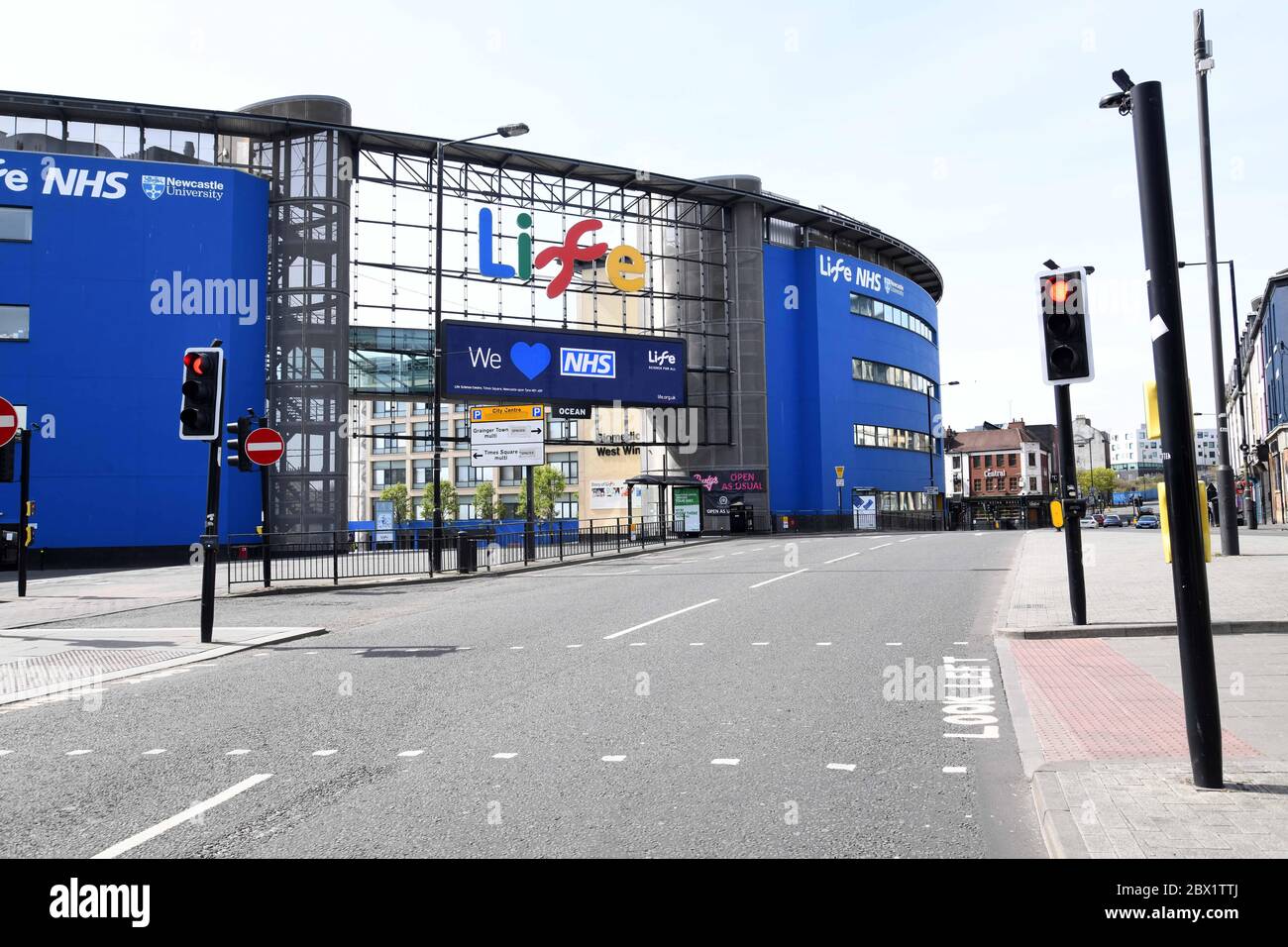 NHS Advert at Centre For Life in Newcastle upon Tyne during Coronavirus ...